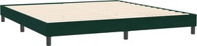 Postel Box Spring bez matrace tmavě zelená 200x210 cm samet 3315846