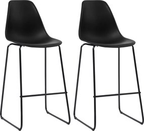 vidaXL Barové židle 2 ks plast [281501] Barva: Černá