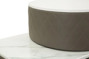 Designový toaletní stolek s taburetkou Pembroke šedý