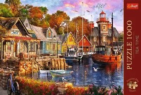 Trefl - Puzzle - Premium Plus Tea Time: Přístav u moře / 1000 dílků /