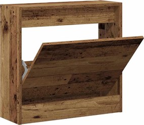 botník, výklopný, kompozitní dřevo, 57x60x21 cm, staré dřevo, Dekorino BB20260034