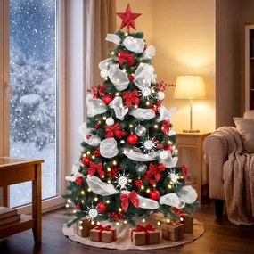 HOMCOM vánoční strom 180 cm s 200 LED světly, dálkové ovládání, 8 režimů, 800 hrotů