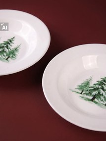 Sinsay - Misky s motivem vánočního stromečku, 2 balení - zelená