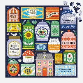 GALISON Čtvercové puzzle Sbírka čajů / 500 dílků / 51 × 51 cm
