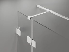 Mexen Lunar T, výklopný sprchový kout pravý 100 x 70 cm, 8mm čiré sklo, bílý profil, 834T-100-070-20-00-P