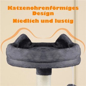 Škrabadlo pro kočky Yaheetech – světle šedá, 61 cm (délka) × 49 cm (šířka) × 158 cm (výška), 145 cm (254759757679)
