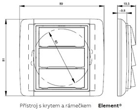 ABB Element,Time zvonkové trojtlačítko bílá/bílá 3171E-A00300 03