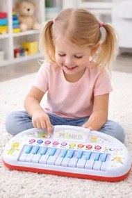 TEDDIES Piánko Zvířátka / Hudební hračka / plast / 35 cm / na baterie