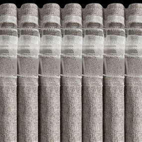 ZATEMŇOVACÍ ZÁVĚS (100%) NA PÁSCE ZOEY 140X270 CM TMAVĚBÉŽOVÝ