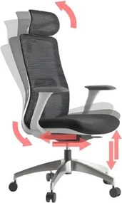 Mercury WISDOM tmavě šedá / Kancelářská židle / Ergonomická / Synchron