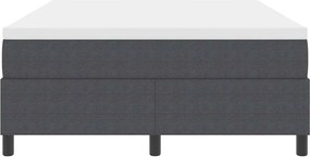 Postel s boxspringem Tmavě šedá a bílá 140 x 190 cm 3337463