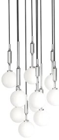 Designový lustr Ero 10 chrom