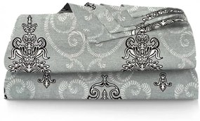 Ervi bavlněné prostěradlo - ornament na šedém