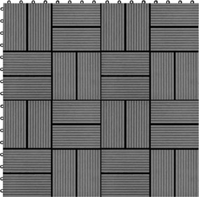 vidaXL Terasové dlaždice 11 ks 30 x 30 cm WPC 1 m² [45030] Barva: tmavě hnědá