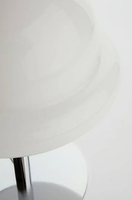 Bílá/v leskle stříbrné barvě stolní lampa z opálového skla (výška 26 cm) Bubba – Jotex