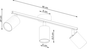 Sollux Lighting Stropní svítidlo LEMMI 3 bílé