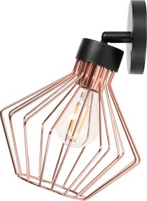 Toolight - Nástěnná lampa 1xE27 392180, růžové zlato-černá, OSW-08559