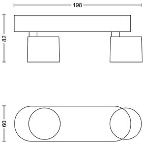 Philips - LED Stmívatelné bodové svítidlo STAR 2xLED/4,5W/230V