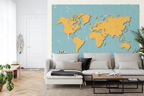 Fototapeta Mapa Světa Retro Strukturální vinyl 416x254