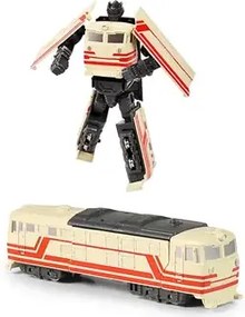 RAPPA Kovový robot rozložitelný lokomotiva béžová / od 3 let