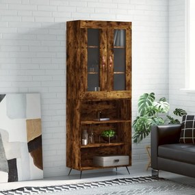 vidaXL Skříň highboard 69,5 x 34 x 180 cm kompozitní dřevo [3198697] Barva: kouřový dub