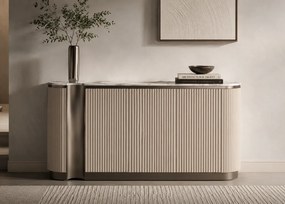 Komoda Stilig ST917C 158 cm mramor/béžová/nikl