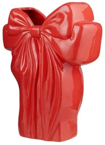 PRESENT Váza mašle 26 cm - červená