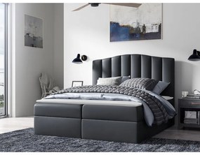 Kontinentální postel Beatriz, Rozměr postele: 160x200, Barva:: ekokůže Soft 011 (černá)