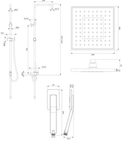 OMNIRES SYSJIMJIMBL - Sprchová sada JIMJIM matná černá