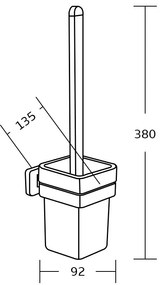 Mexen příslušenství, ASIS držák na wc kartáč, chrom, 7017650-00