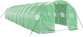 Skleník s ocelovým rámem zelený 36 m² 12 x 3 x 2 m 3188043