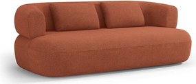 Pohovka z textilie bouclé v terakotové barvě 178 cm Jenny – Micadoni