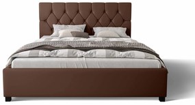 Manželská postel 180 cm Sylvie (hnědá) (s roštem a úložným prostorem). 1047160