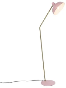 Stojací retro lampa růžová Milton Pink