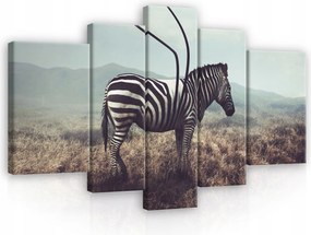 Obraz 170x100 Zebra savana příroda osamělost abstrakce minimalismus