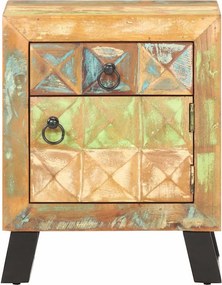 Noční stolek 40 x 30 x 50 cm masivní recyklované dřevo 320377