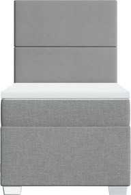Box spring postel s matrací světle šedá 80 x 200 cm textil 3290308