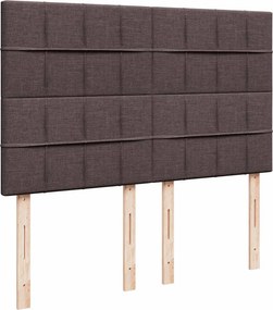 Box spring postel s matrací tmavě hnědá 140x200 cm textil 3291306