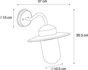 Moderní venkovní nástěnné svítidlo tmavě zelené IP44 - Kansas