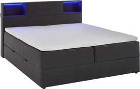 XXXLutz POSTEL BOXSPRING, 160/200 cm, antracitová Xora - Postele s úložným prostorem - 000101026407