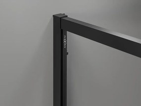 Mexen Exo, posuvná sprchová kabina, dveře 170 cm + boční stěna 90 cm, transparentní sklo, černá, 8151-170-090-70-00