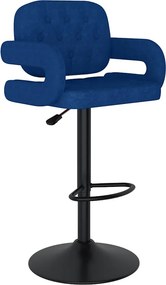 Barové židle 2 ks modré textil 335621