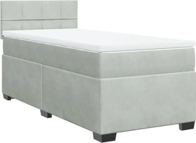 Box spring postel s matrací světle šedá 80 x 200 cm samet 3288462