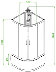 BPS-koupelny Hydromasážní box HYD-NI80, 80x80 cm