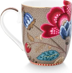 Pip Studio Blooming Tales hrneček 180ml, khaki (Malý květinový hrnek )
