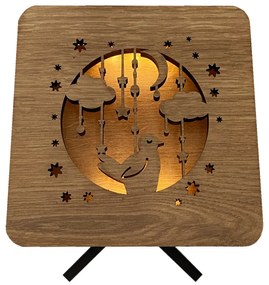 Li-Go "Ptáček" lampa 19x19cm provedení povrchu: dub světlý