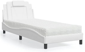 Postel Viana s matrací bílá 80 x 200 cm umělá kůže 3208755