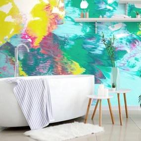 Samolepící tapeta abstrakce v pastelových barvách - 375x250 cm