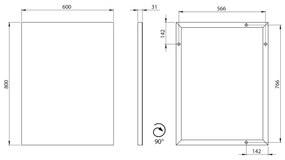 Sapho - Zrcadlo AROWANA 60x80 cm lesklý chrom