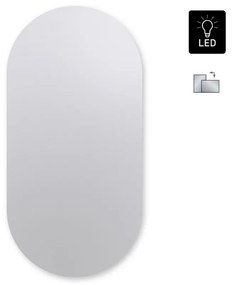 Oválné zrcadlo do koupelny s LED osvětlením - 100 x 50 cm - Ambiente Oval